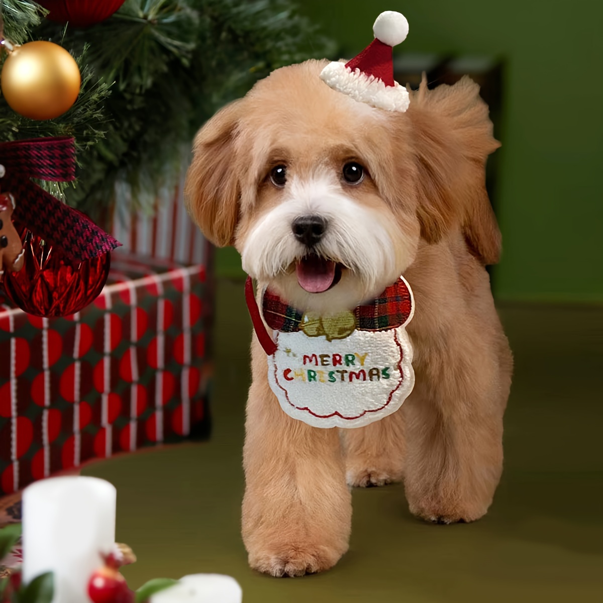 Holiday dog bandana set store