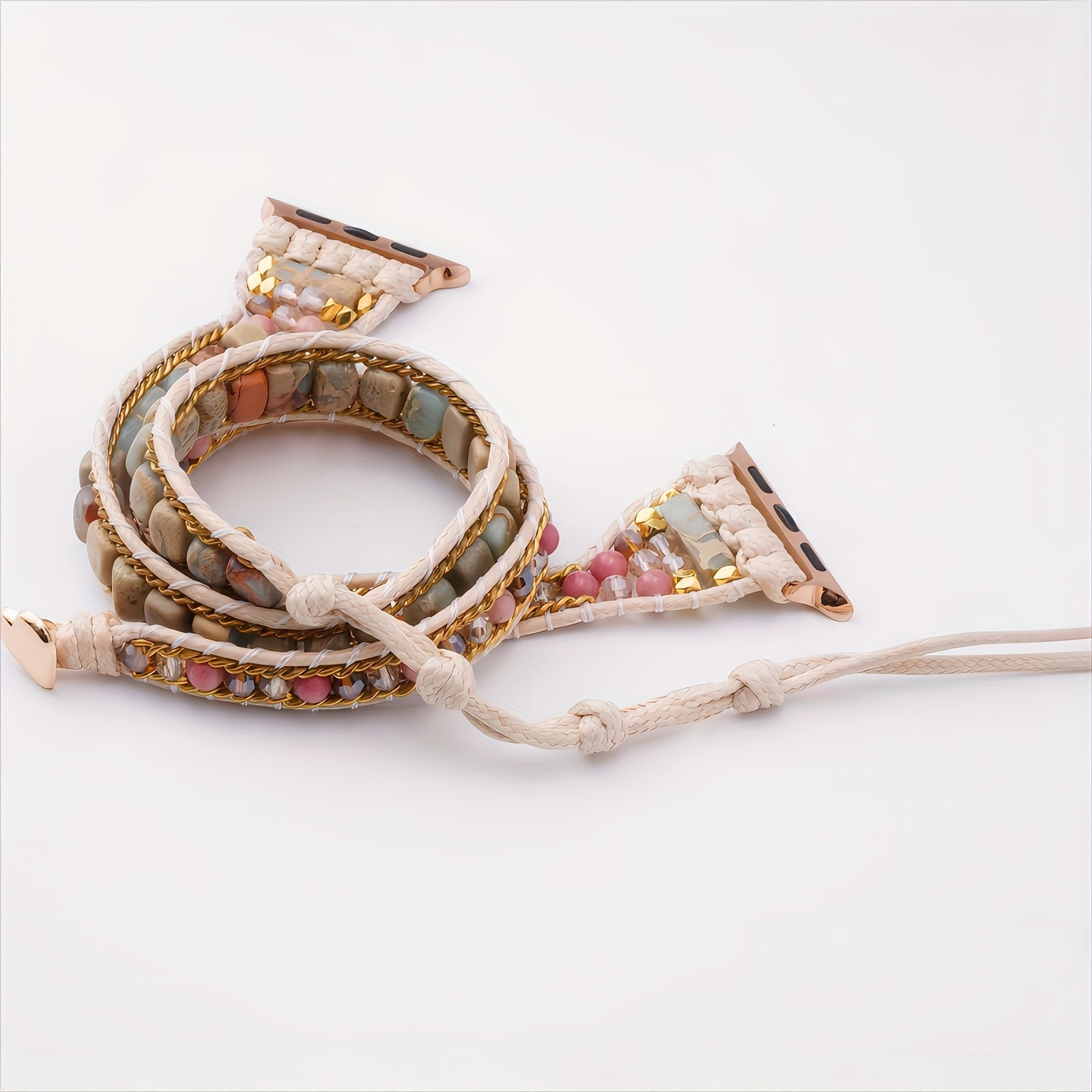 Natural Stone Woven Strap Compatible Iwatch Band 41 Ultra 38 - Temu ...