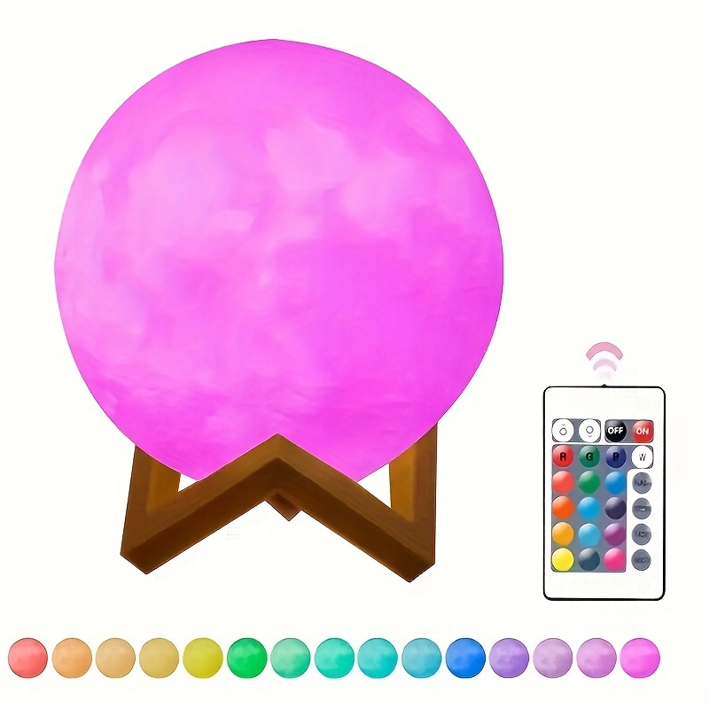 3d Moonlight Remote Control Night Light Atmosphere Sleep - Temu United ...