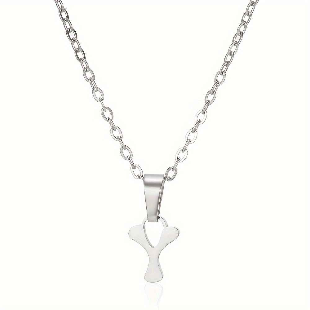 Personality Simple 18k Gold Plated Stainless Steel Small English Letter ...