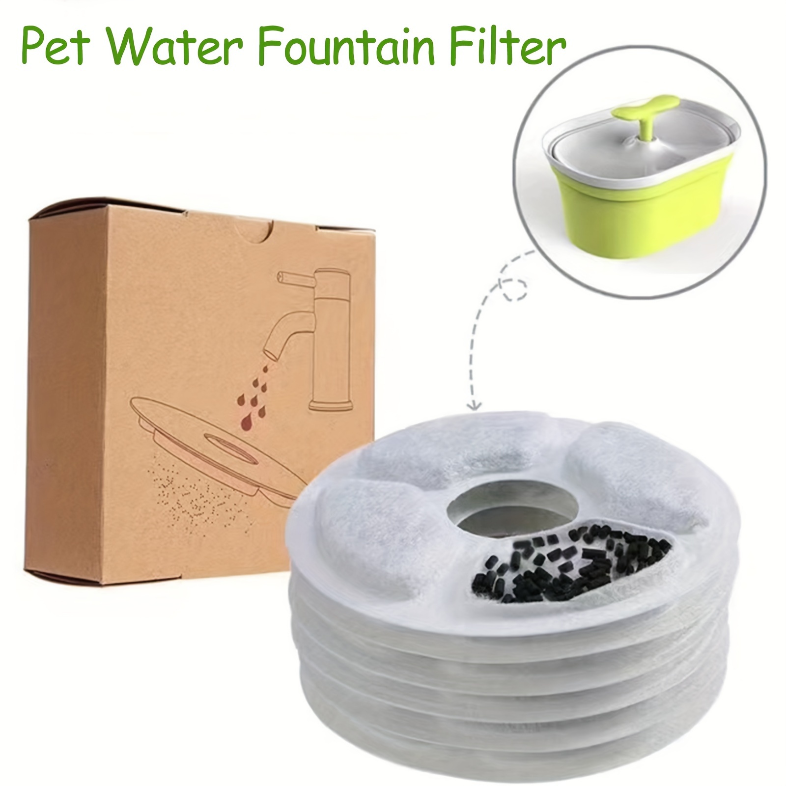 Cat Water Fountain Replacement Filters Fit For Flower Water - Temu ...