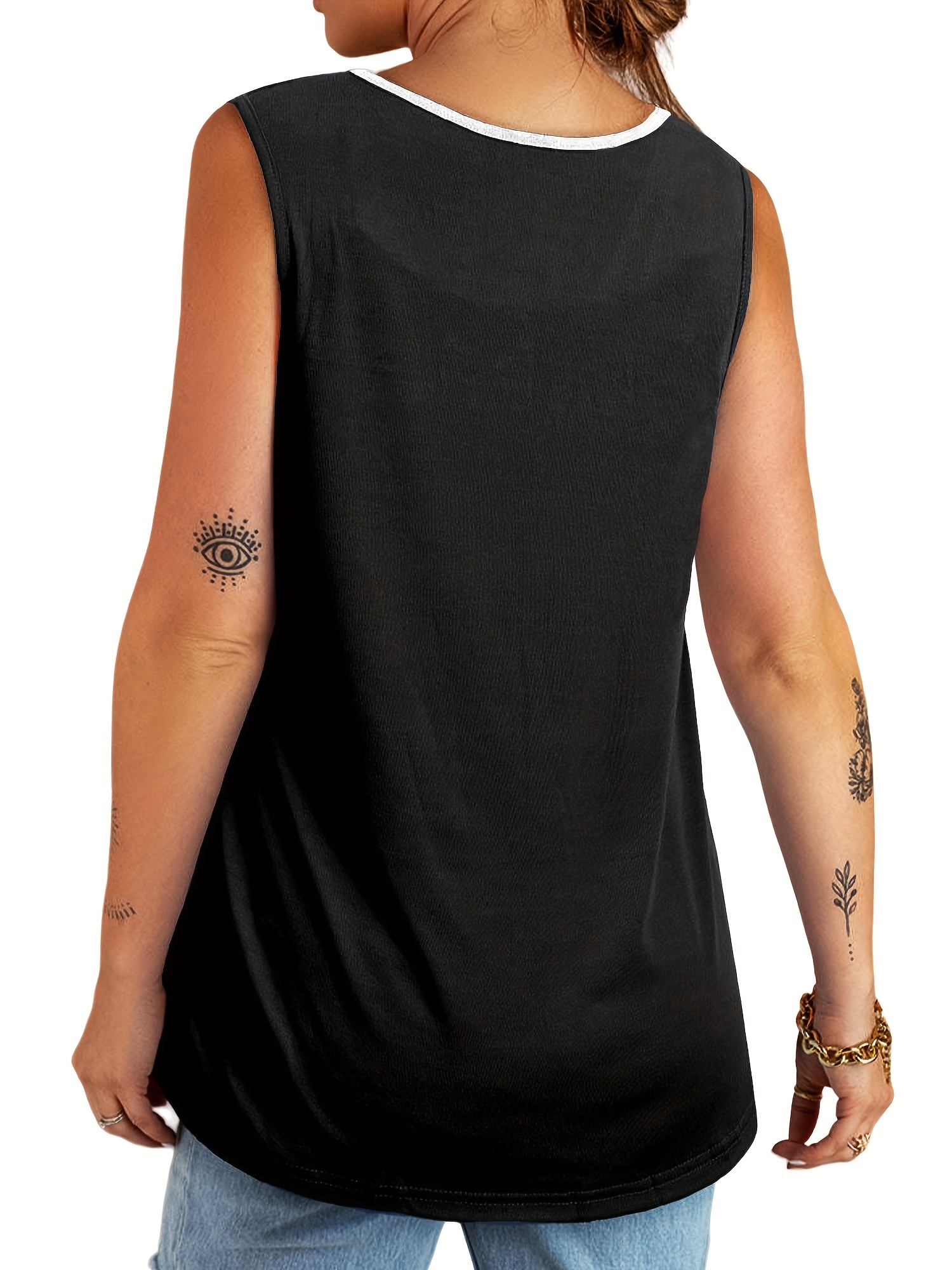 Flags Print Tank Top Casual Crew Neck Summer Independence - Temu United ...