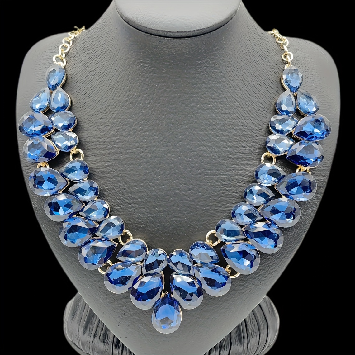 Exquisite Waterdrop Rhinestone Necklace Personalized - Temu United Kingdom