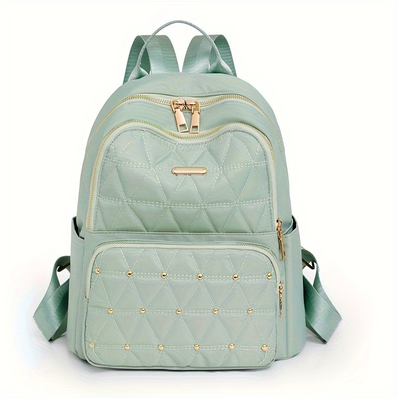 Trendy Argyle Checked Rivet Decor Backpack Solid Color Multi - Temu Canada Trendy Argyle Checked Rivet Decor Backpack Solid Color Multi - Temu Canada