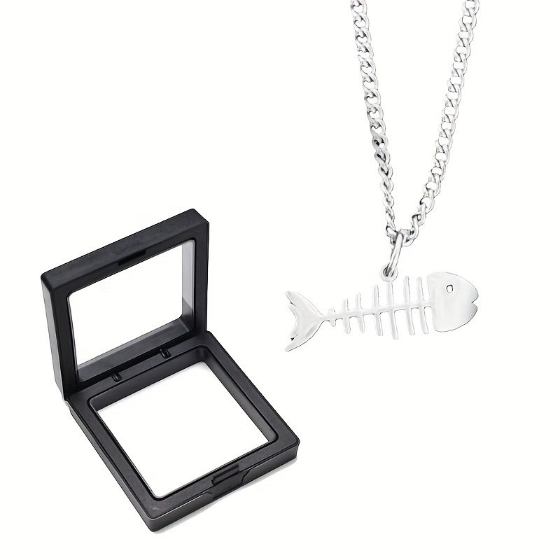 Cutout Cute Cat Fish Pendant Necklace Lovers Titanium Steel - Temu ...