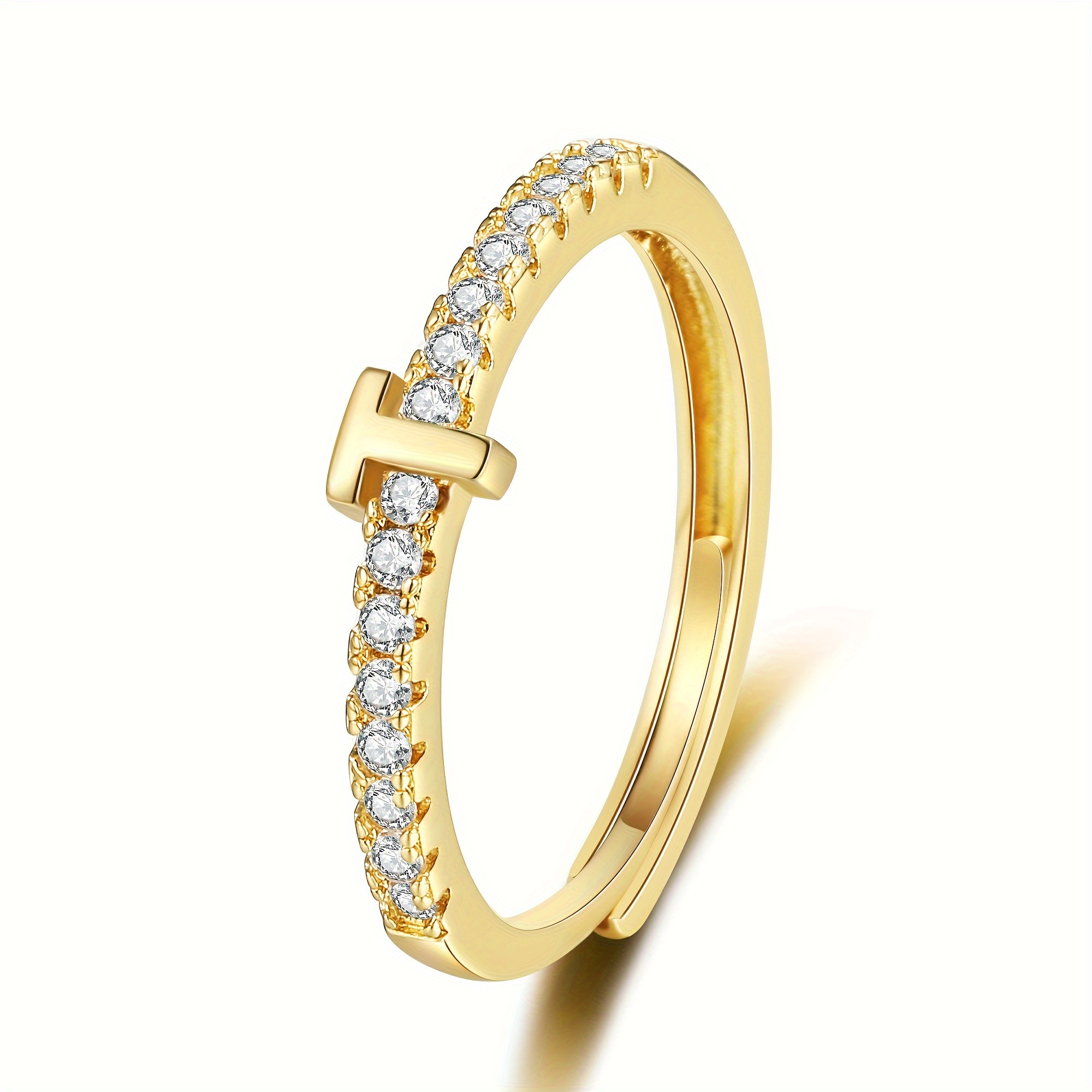 Creative New Fashion Simple 26 English Letter Ring Trendy - Temu United ...