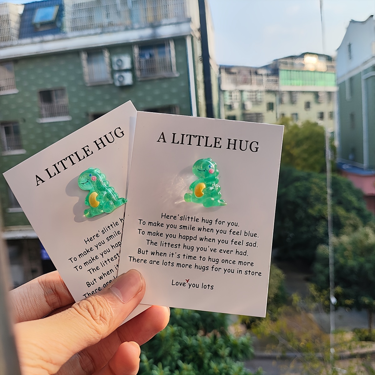Cute Dinosaur Hug Card Pocket Hug Encouragement Teenager - Temu