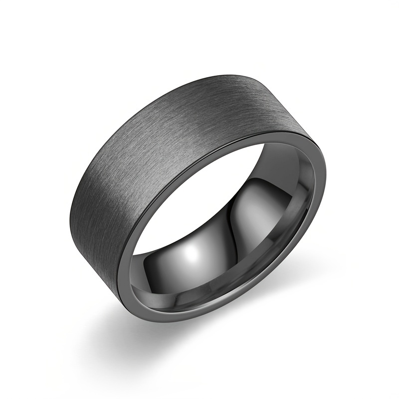 Trendy Simple Titanium Steel Ring Men Daily Decoration Gift - Temu ...