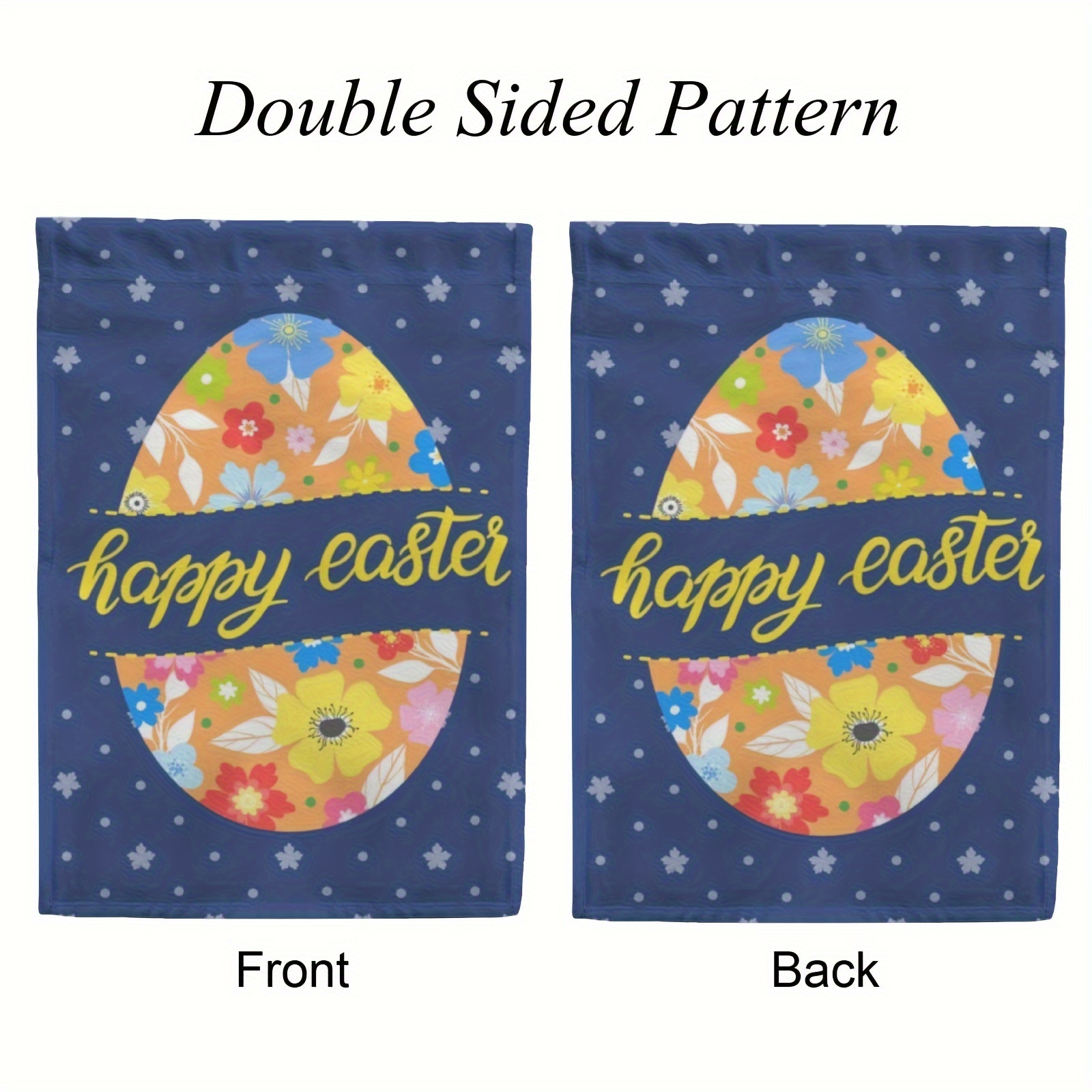 Garden Flag Eggs Floral Flowers Hello Welcome - Temu Australia
