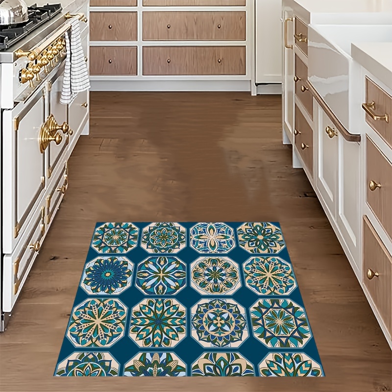 Chic Area Rug Refreshing Medallion Print Floor Mat Ethnic - Temu New ...