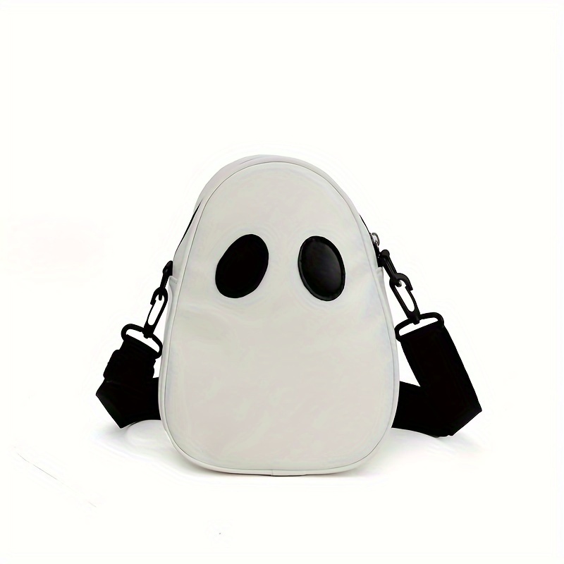 Halloween Cute Ghost Purse Women's Pu Leather Crossbody Bag - Temu ...