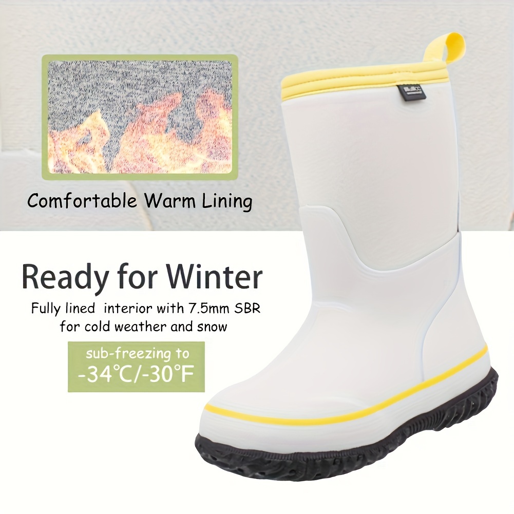 Unisex Kid's Solid Rain Boots Waterproof Comfy Non Slip - Temu Australia