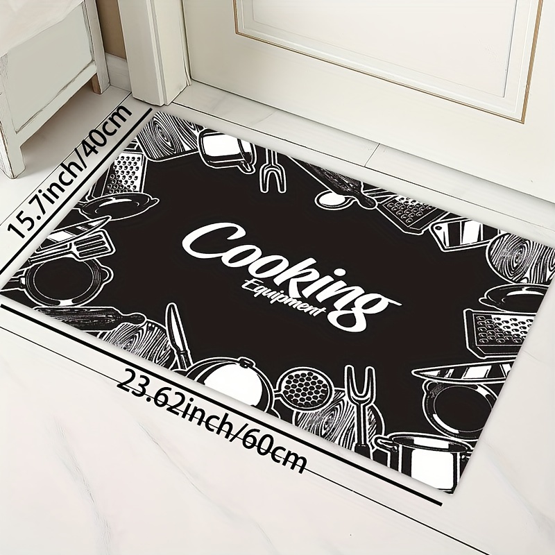 Creative Kitchen Mat English Letter Knife And Fork Pattern - Temu Australia