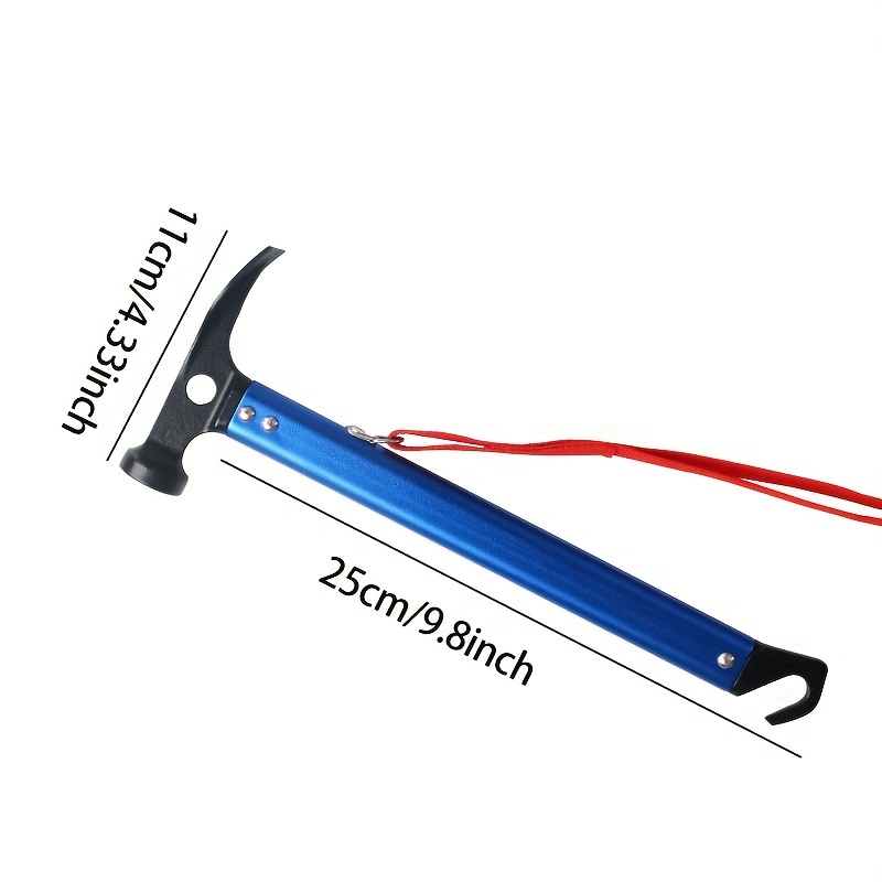 1pc Outdoor Camping Tent Peg Hammer Steel Hiking Stakes Nail Puller ...