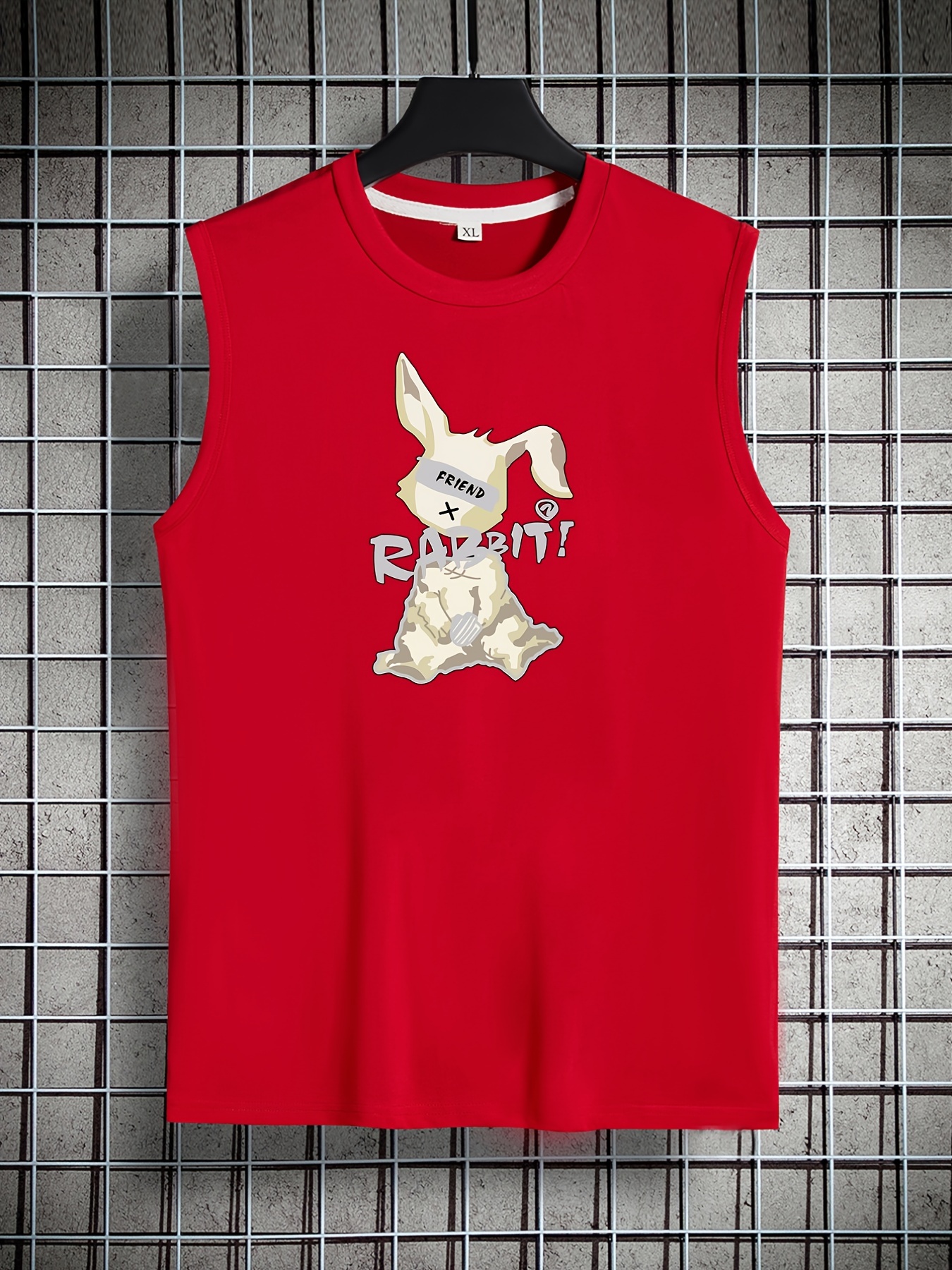 Plus Size Men's Rabbit Toy Friend Sleeveless Tank Top Summer - Temu ...