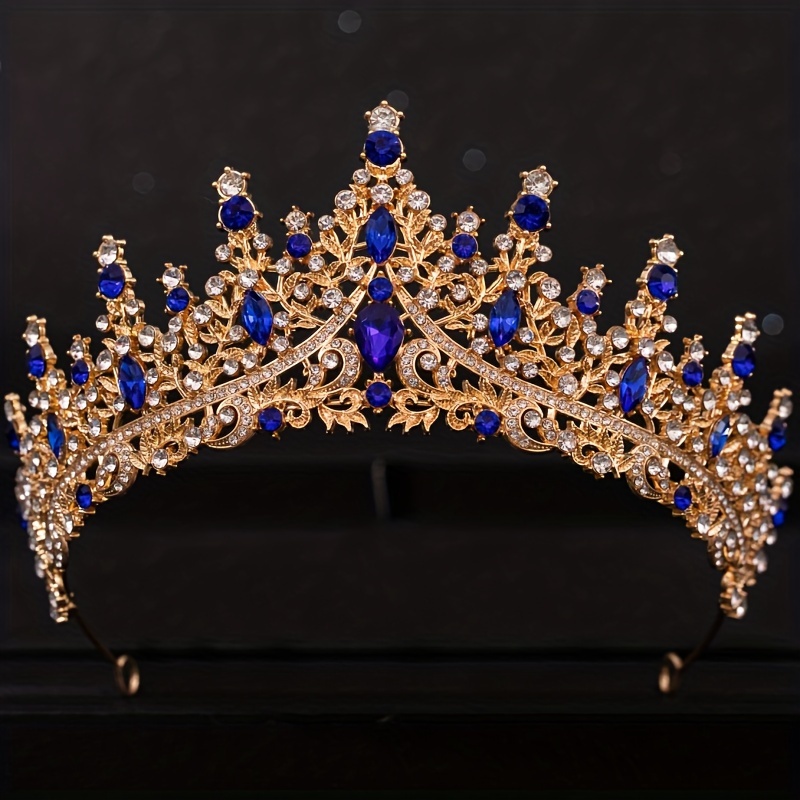 Elegant Vintage Baroque Crystal Tiaras Crowns Luxury Hair - Temu Portugal