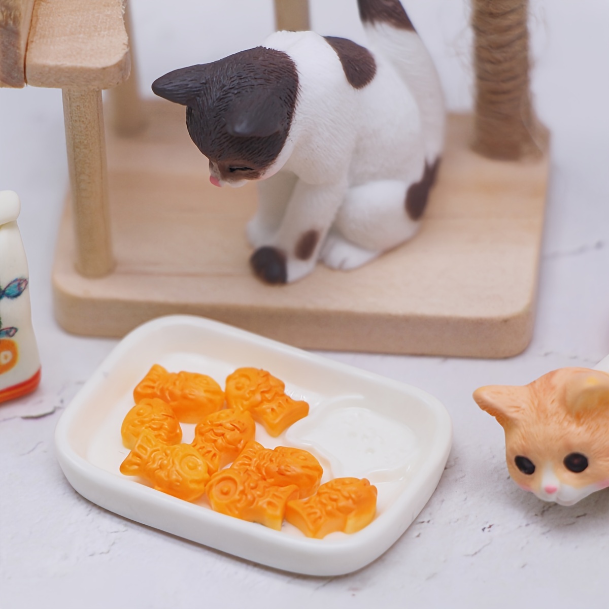 Dollhouse Miniature Wooden Cat Climbing Frame Jute - Temu