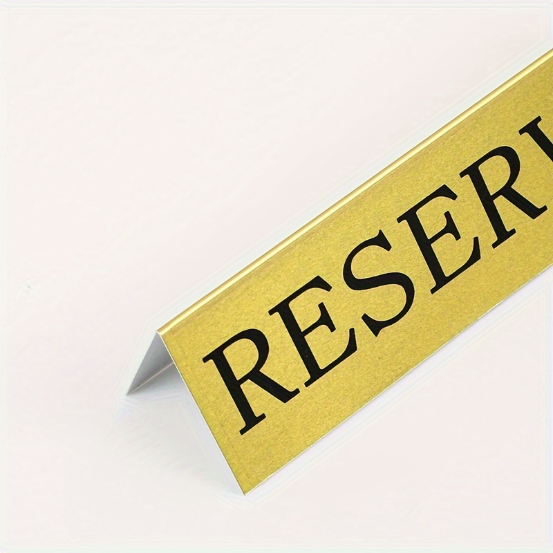 Golden Metal Table Top Reserved Sign Restaurants Wedding - Temu