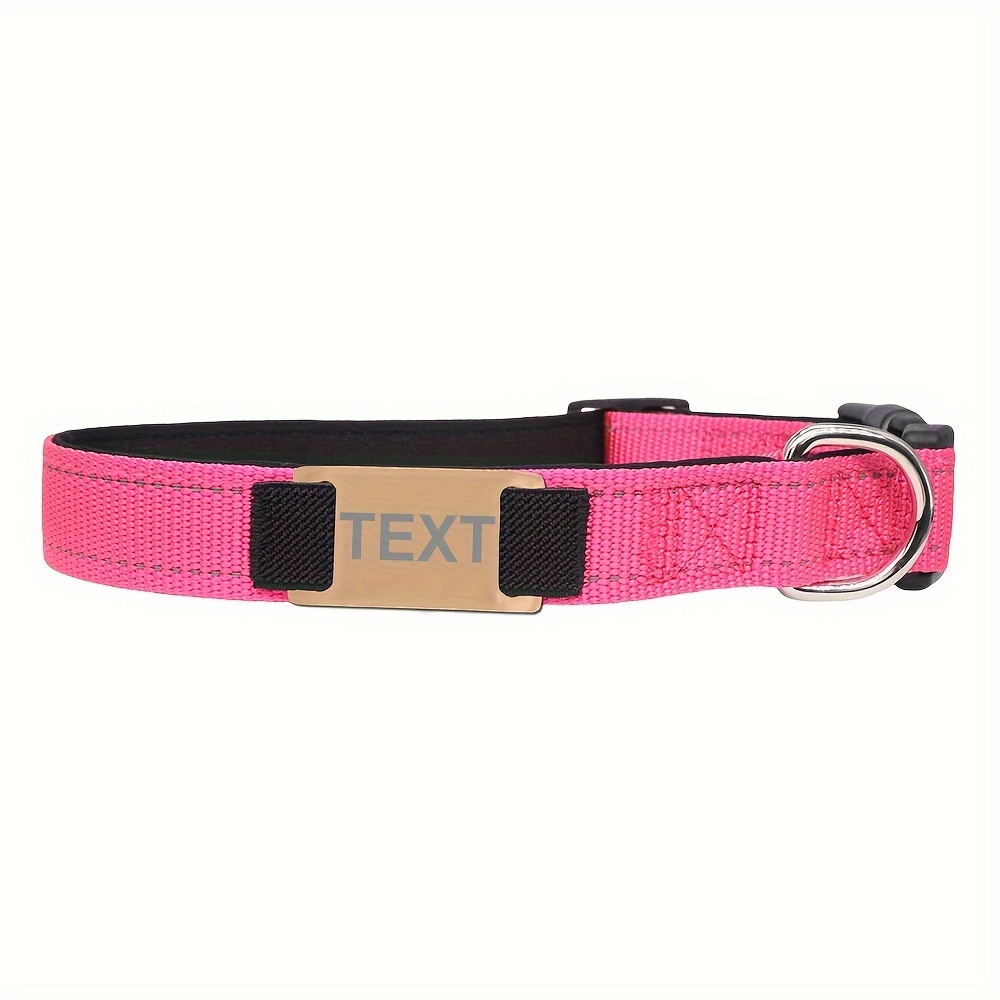 Customized Dog Tag Dog Reflective Collar Engraved Dog Collar - Temu ...