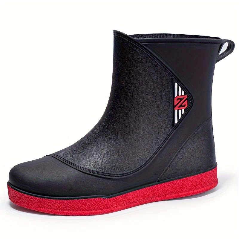 High Top Rain Boots Men s Solid Comfy Non Slip Waterproof - Temu Canada