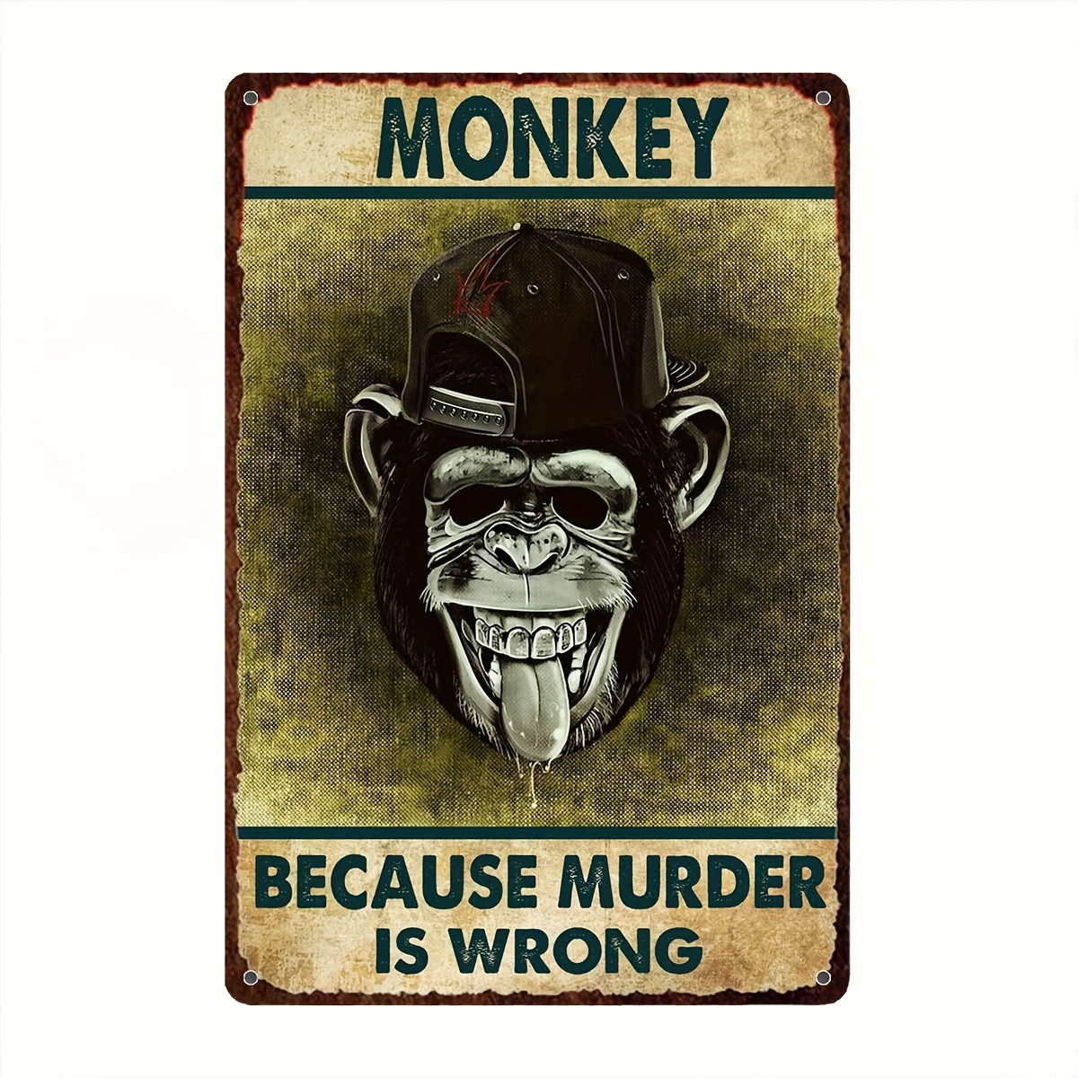 Jieqin Metal Retro Logo Iron Sheet Painting Loved Monkey - Temu Canada