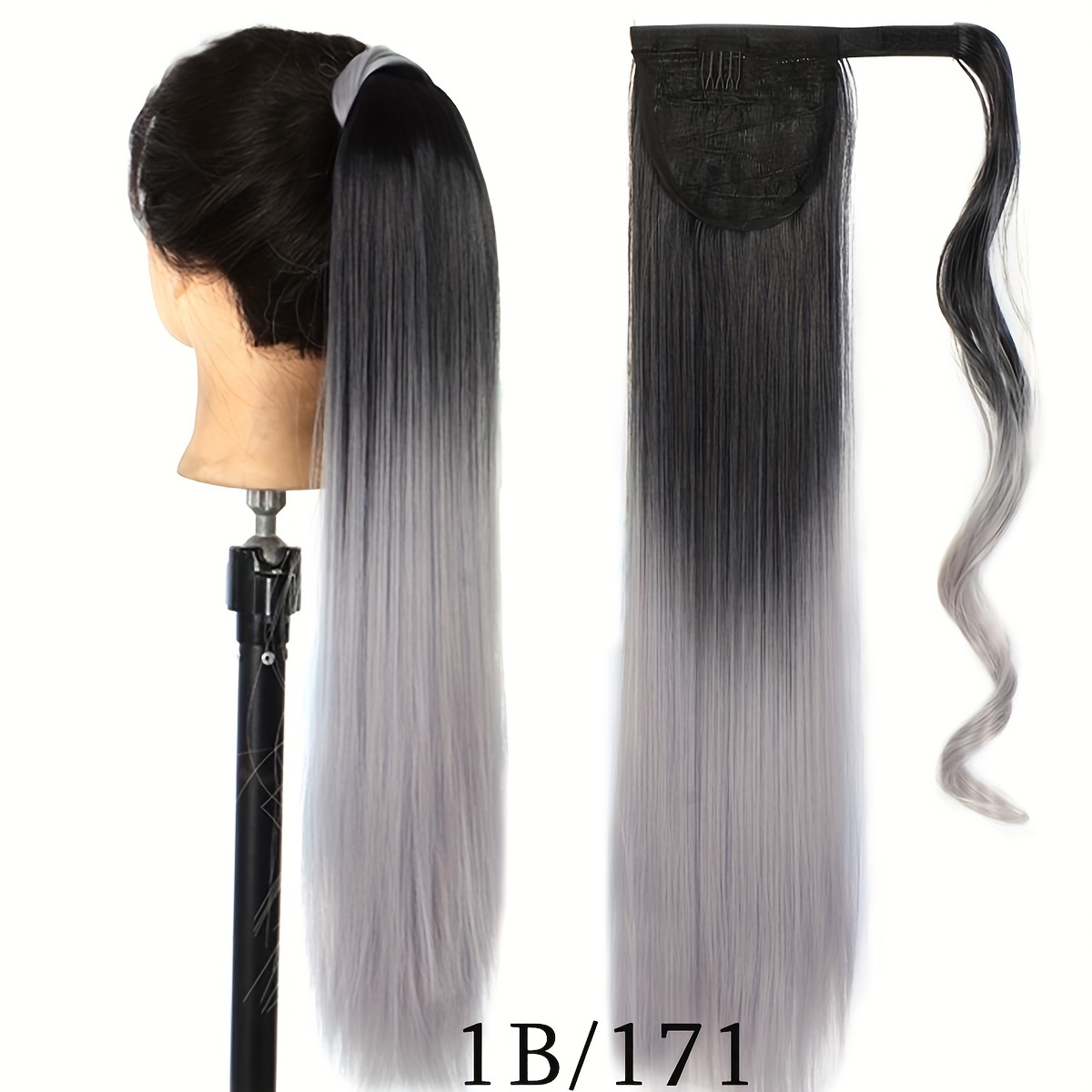 Ponytail Hair Wrapped Around Long Straight Ponytail - Temu Australia