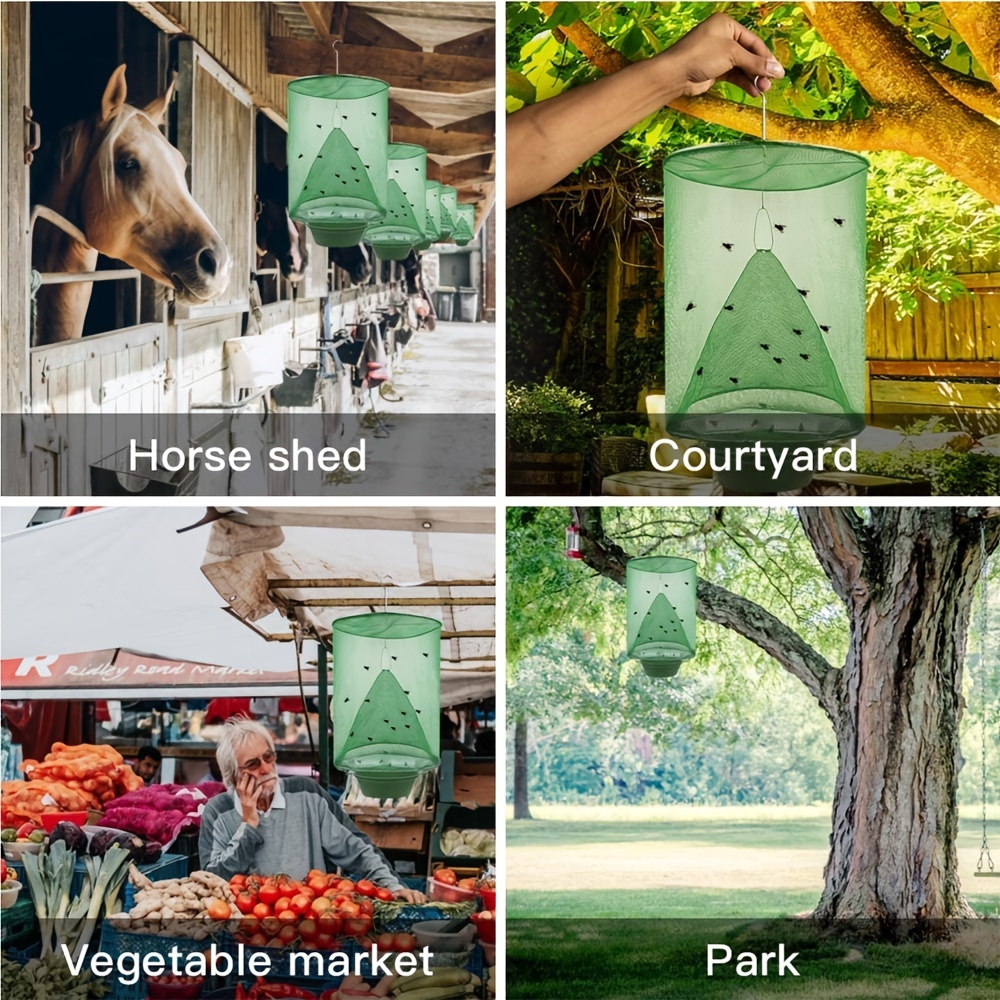 Fly Trap Insects Trap Outdoor Fly Catcher Cage Food Bait - Temu