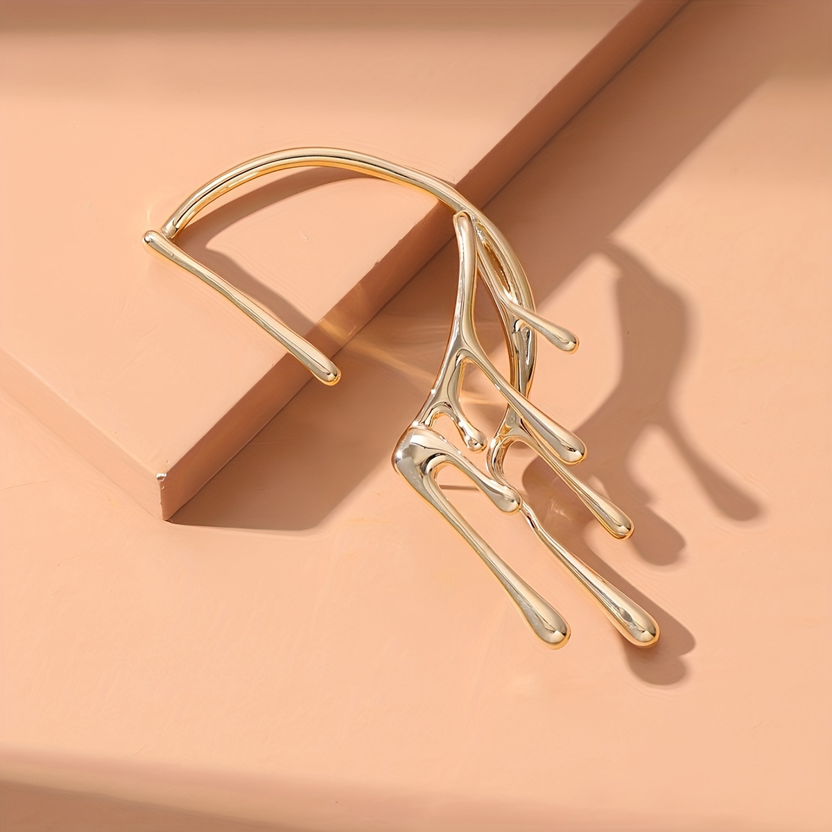 Single Personality Ear Cuff 18k Gold Plated Gothic Punk Style Zinc ...