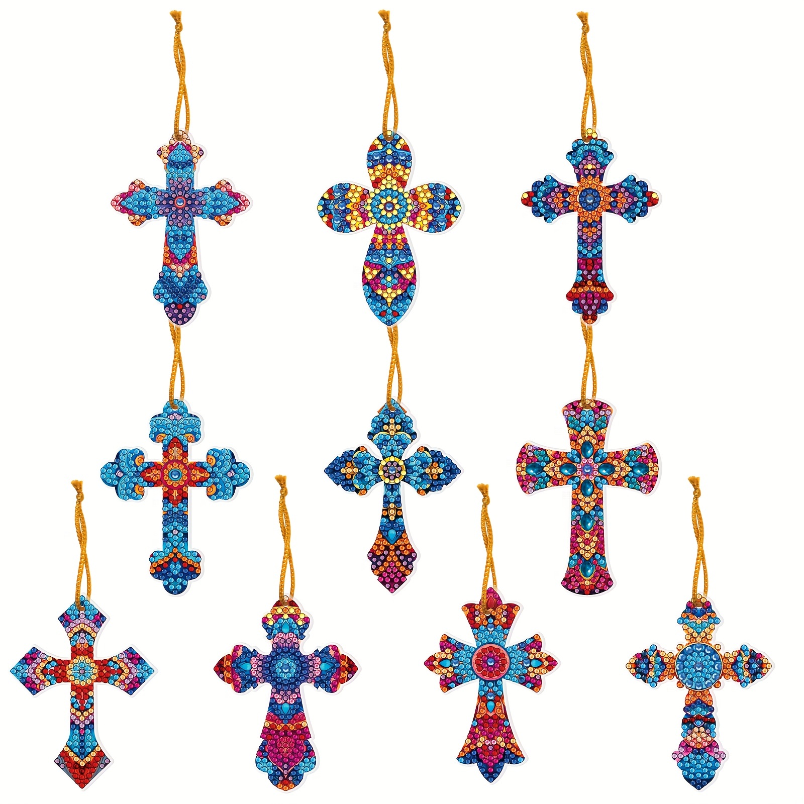 Cross Festive Atmosphere Room Decoration Hand Point Diamond - Temu ...