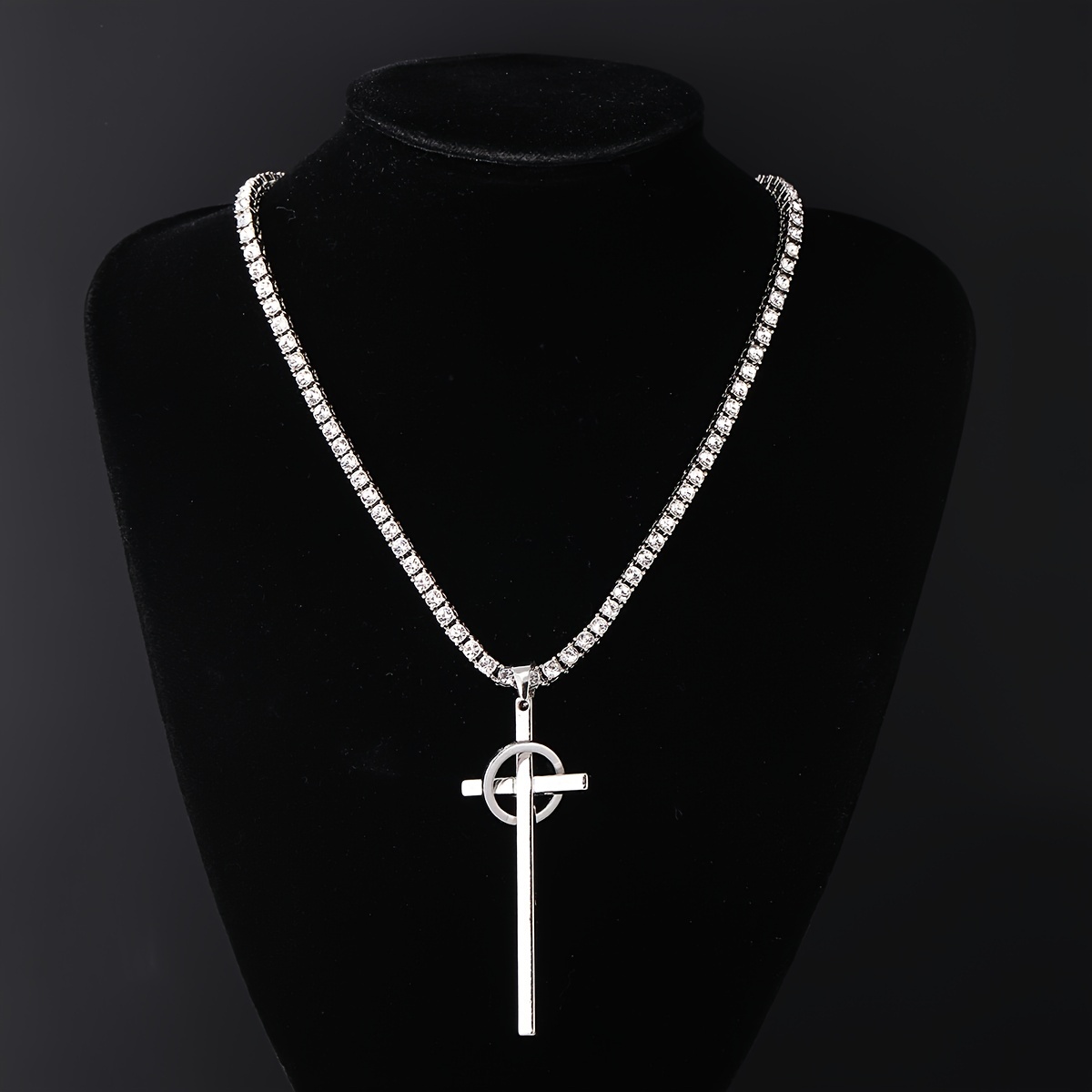 Fashion Simple Cross Pendant Hip Hop Cross Necklace Alloy - Temu United ...