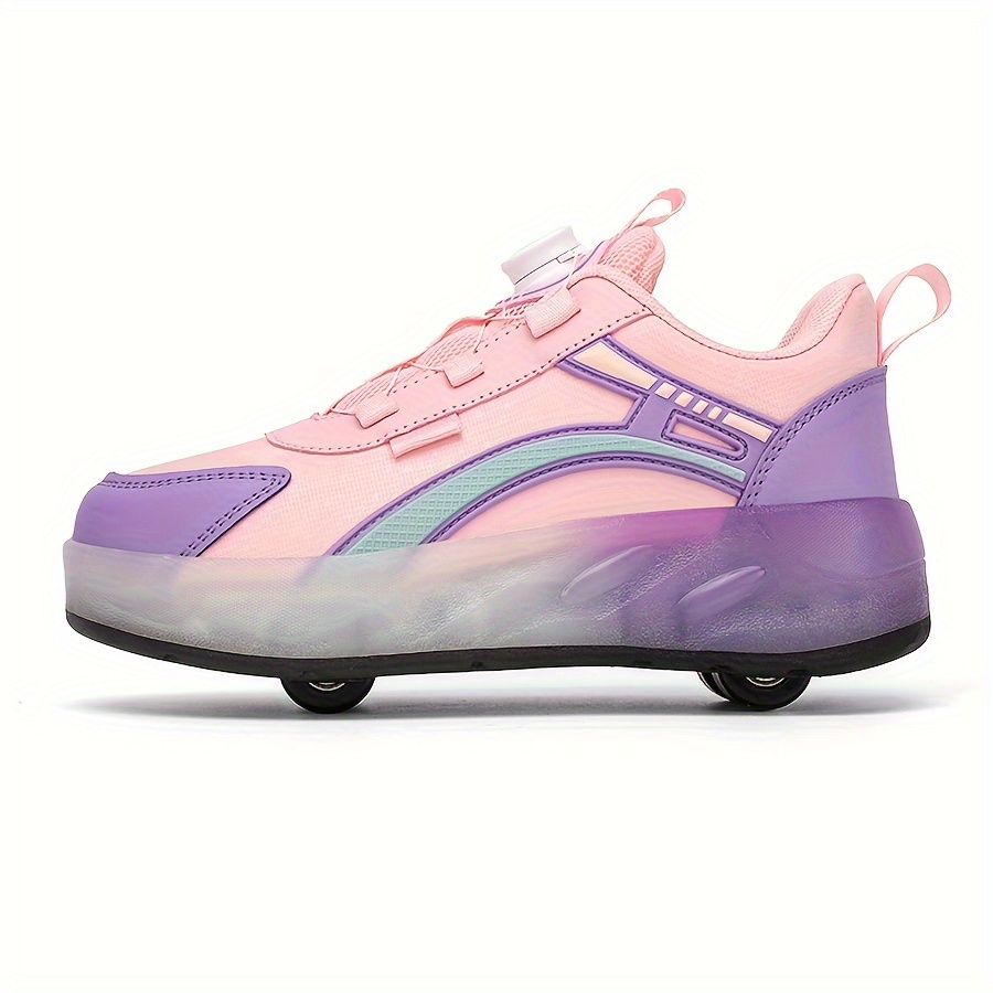 Girl's Fashion Roller Shoes Rotating Buckle Comfy Detachable - Temu ...