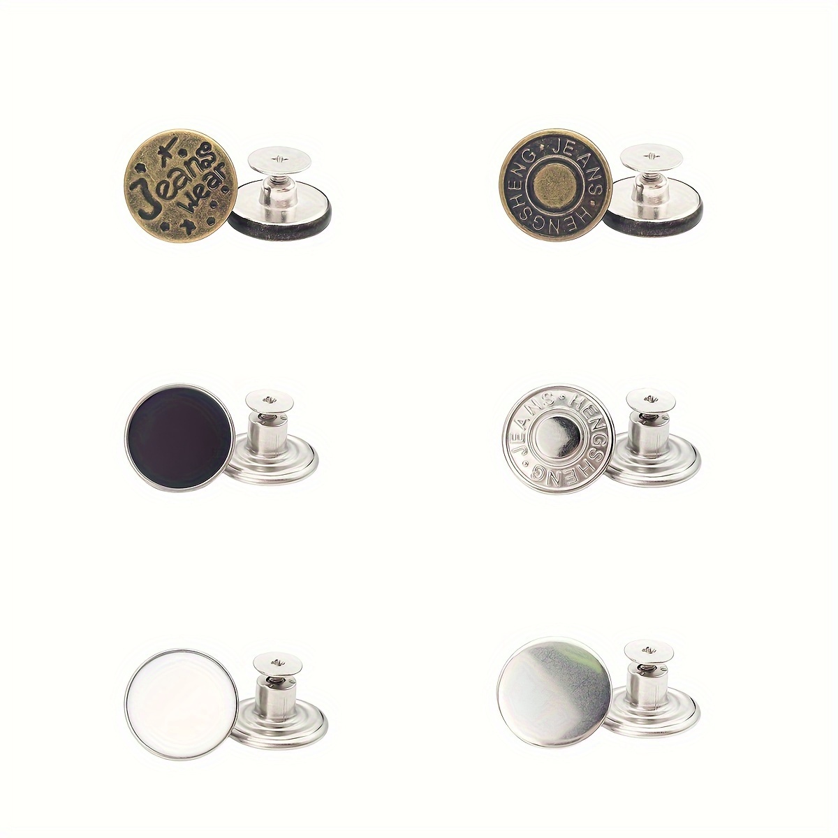 Button For Sewing Metal Jeans No sew Nailess Removable Metal - Temu New ...