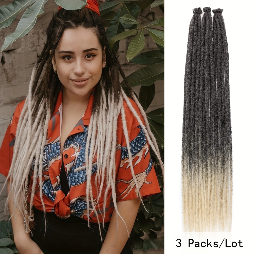 Black Dreadlocks Extension Crochet Hair Single Ended Long - Temu United ...