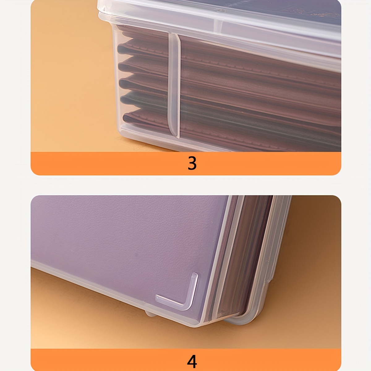 Transparent A4 File Storage Box Home Office Desktop Office - Temu