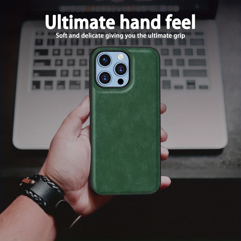 Premium Business Retro Style Back Cover Faux Leather Case - Temu Australia