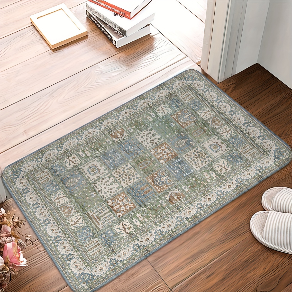 Vintage Arabic Pattern Persian Colored Kitchen Rug Non Slip - Temu ...