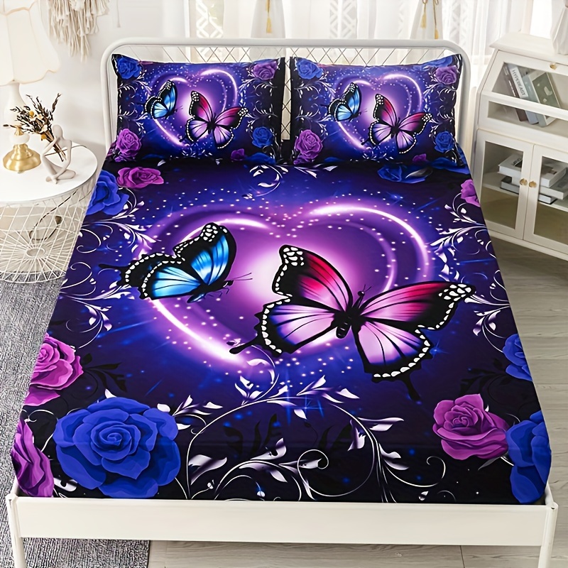 Purple sheet set queen store