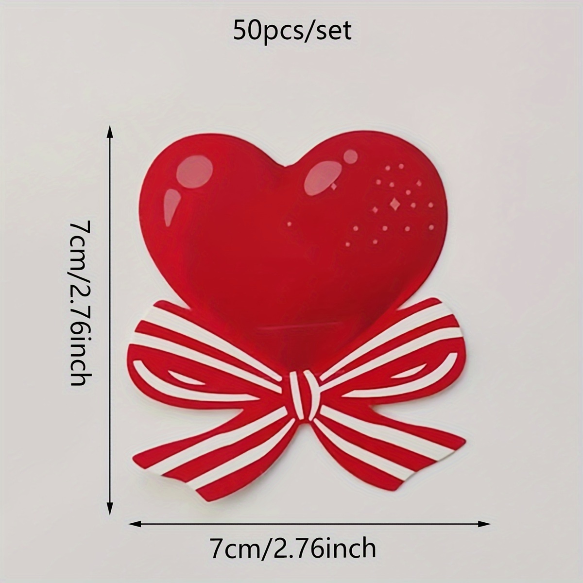 Red Heart Bow Lollipop Decorative Card Valentine's Day - Temu Philippines