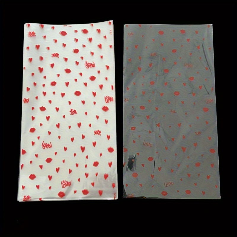 Party Candy Bags Small Hearts Transparent Cellophane Golden - Temu Canada