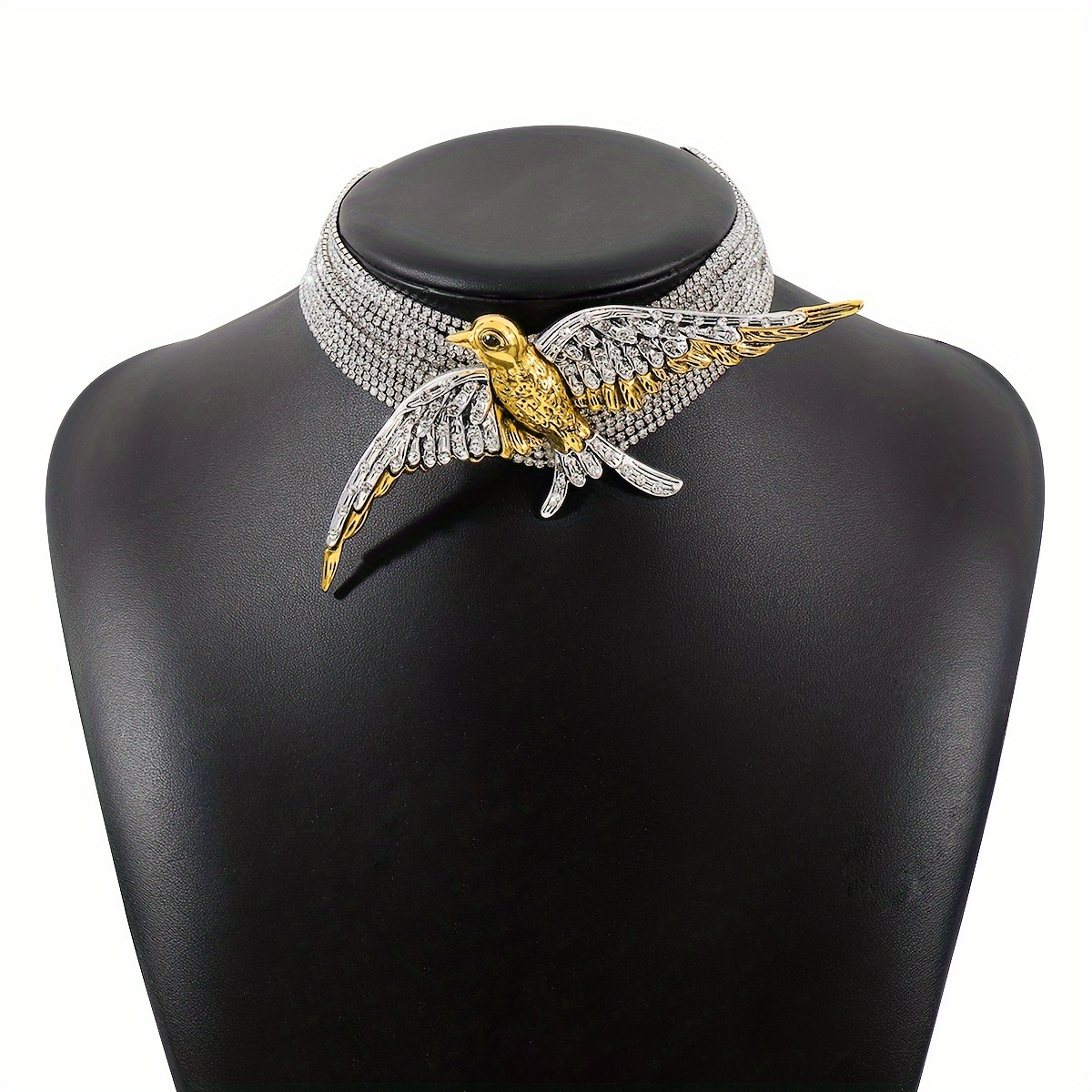 Exaggerated Multi layered Wearing Full Rhinestones Birds - Temu United ...