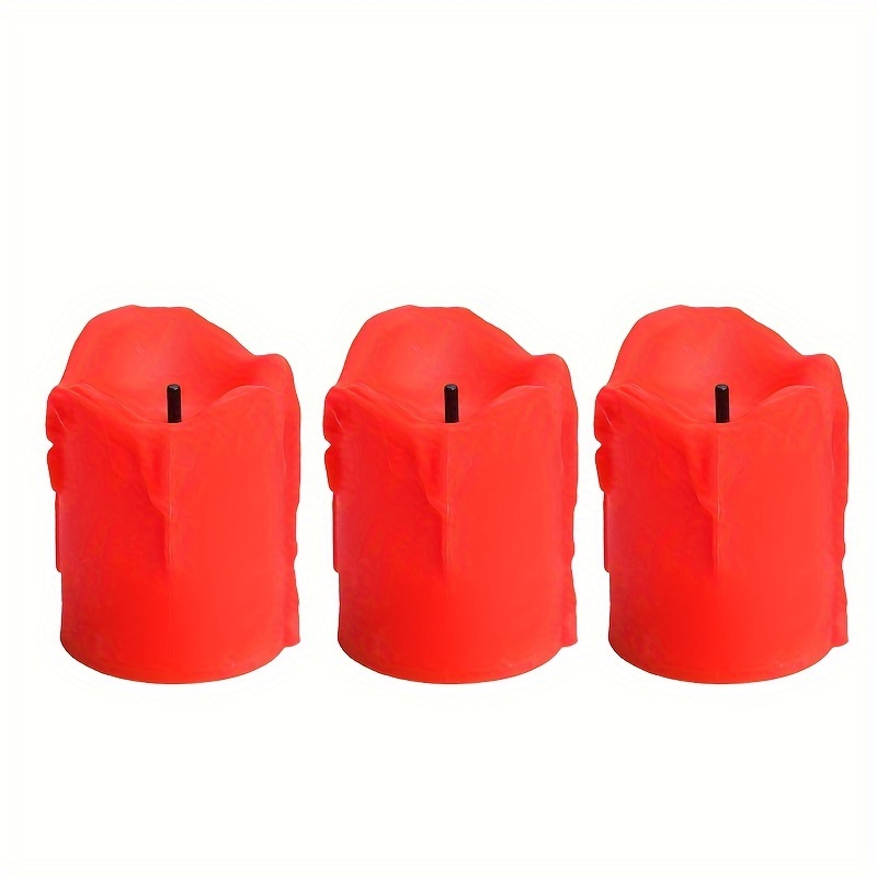 3pcs Set Flameless Flickering Electric Candles Led Electronic ...