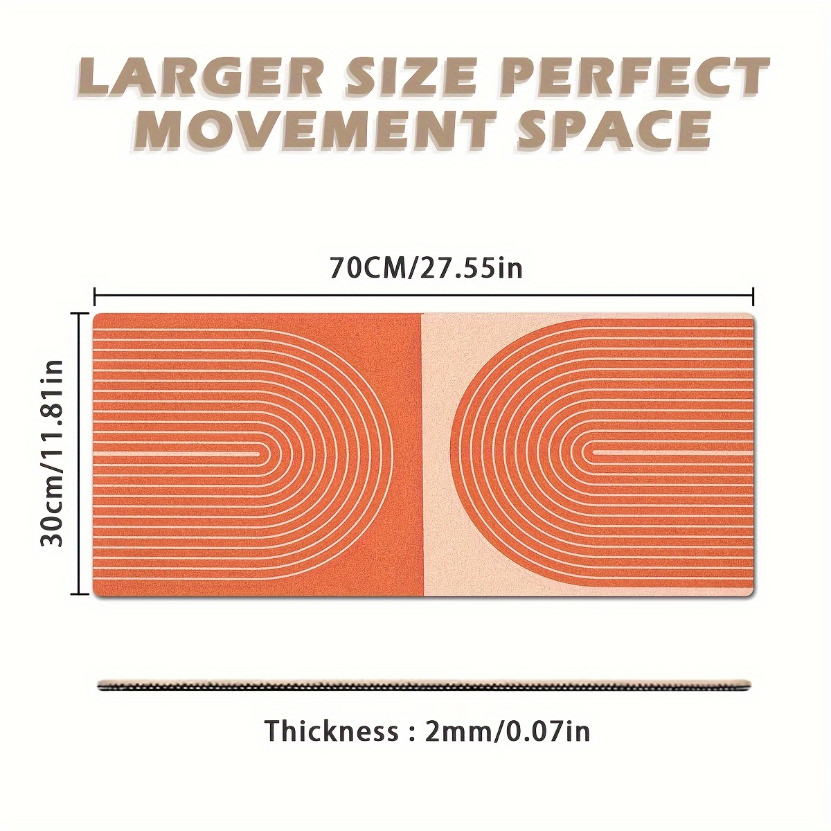 Modern Style Orange White Circular Line Art Pattern Anti - Temu Canada