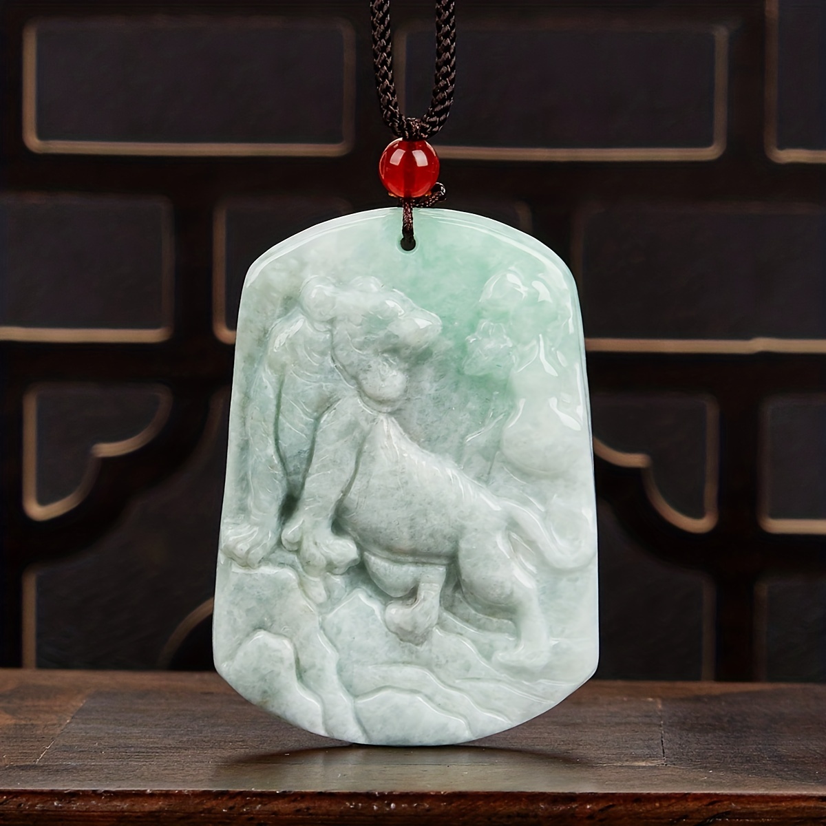 Natural A Grade Jade Mountain Tiger Light Green Sticky Jade - Temu ...
