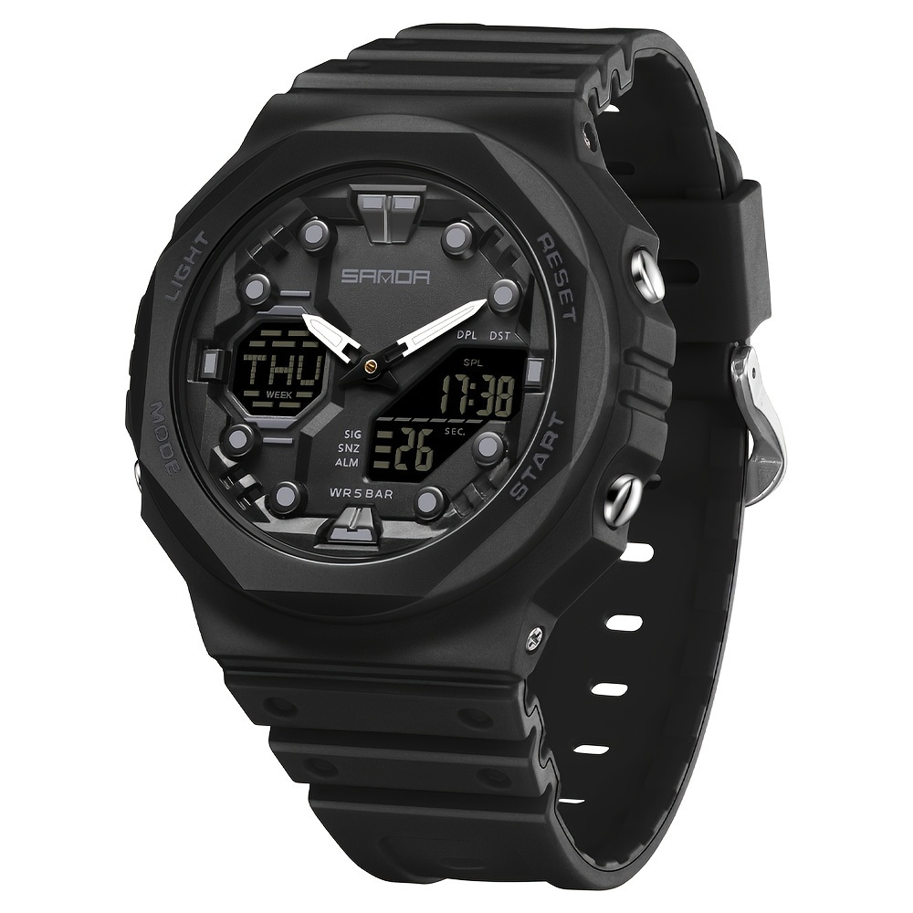 Mens Watches Sports Outdoor Date Led Alarm - Jewelry & Accessories - Temu
