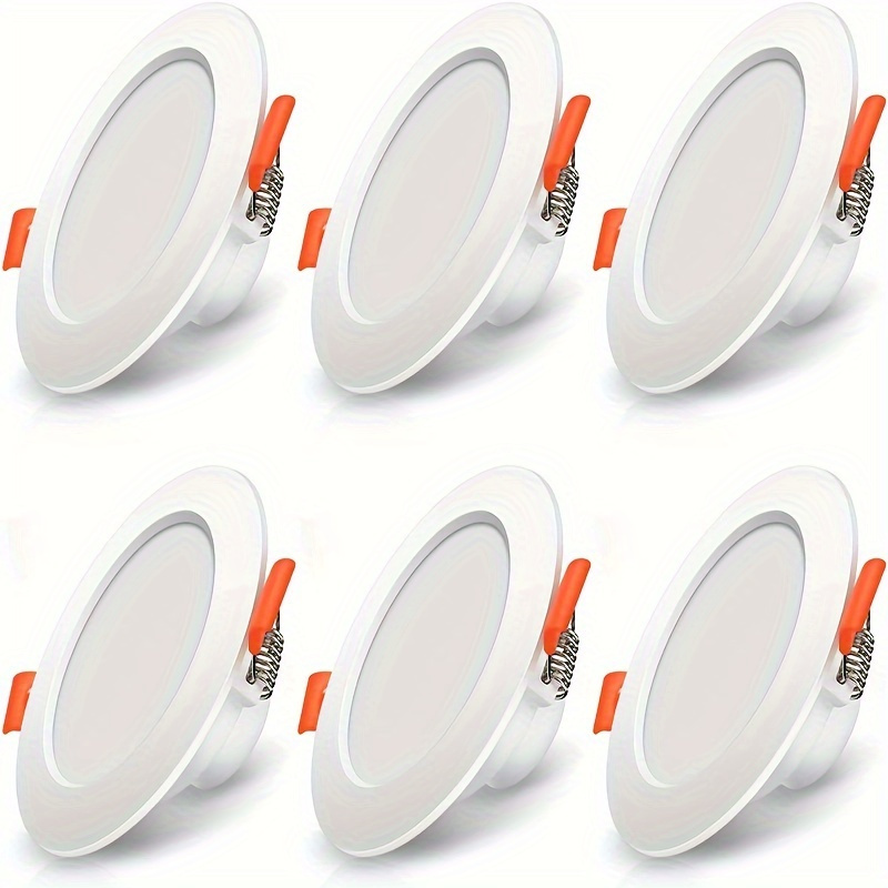 6 Adet 120mm LED Gömme Tavan Lambası, 3000K Sıcak Beyaz Işık Gömme ...