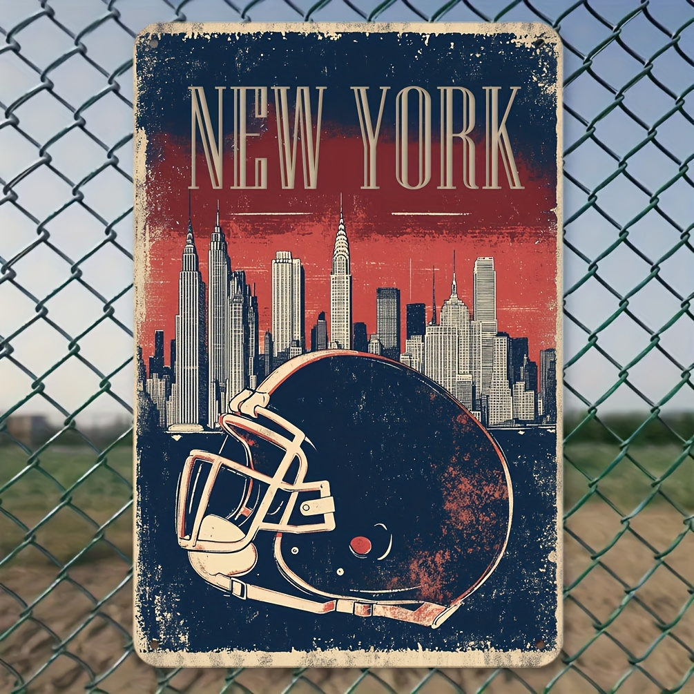Vintage Football Aluminum Sign Metal Wall Decor - Temu