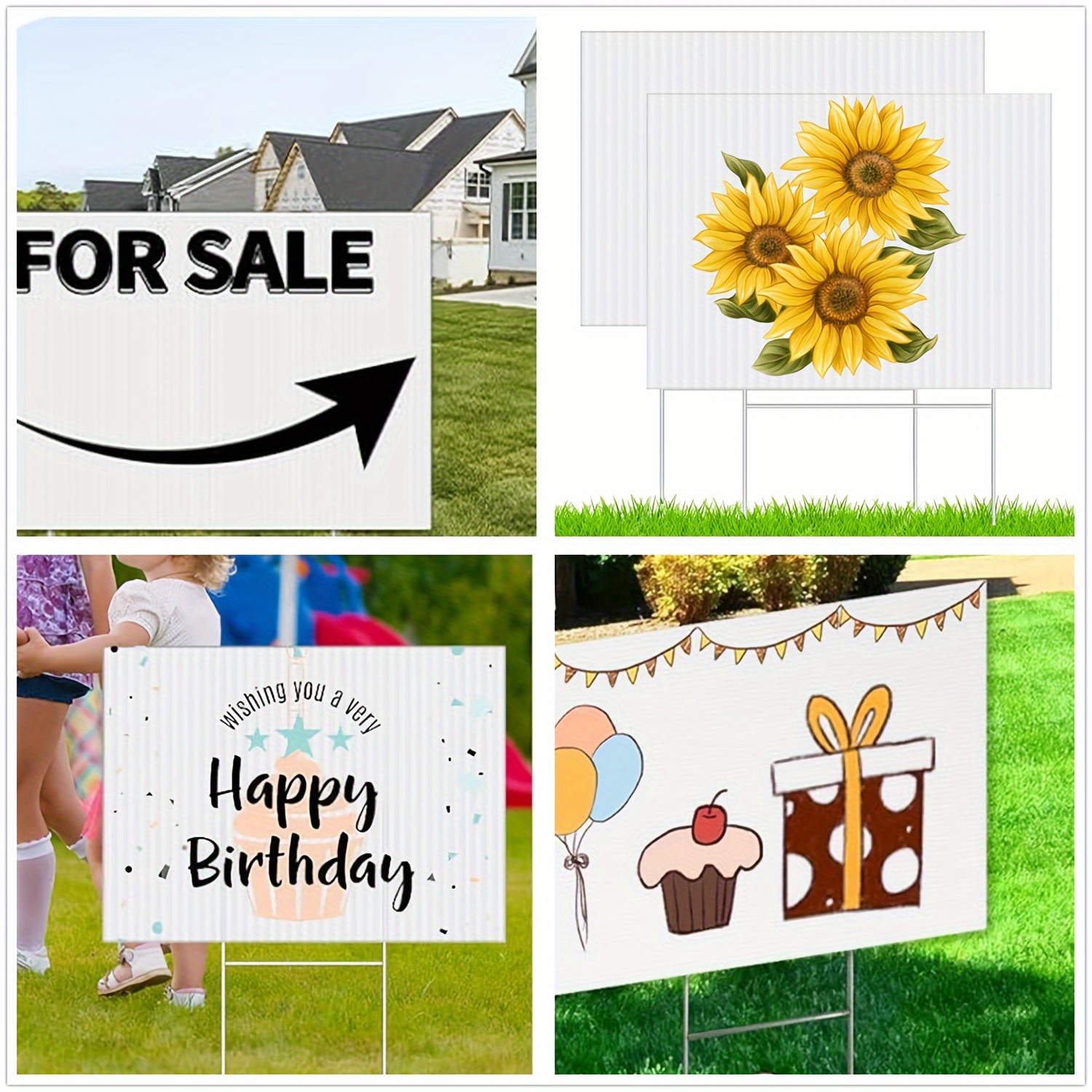 Blank Yellow Yard Signs