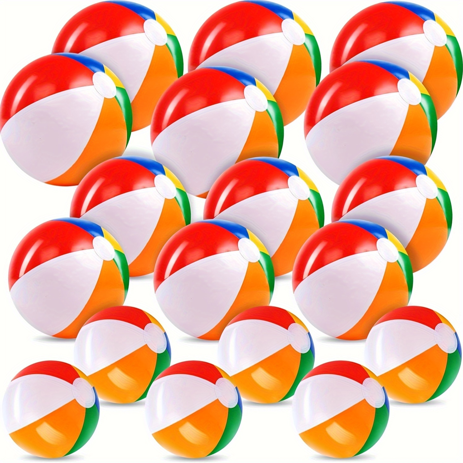 Kids Pool Beach Toys 6-Pack Inflatable Beach Balls - 6 Inch Striped ...