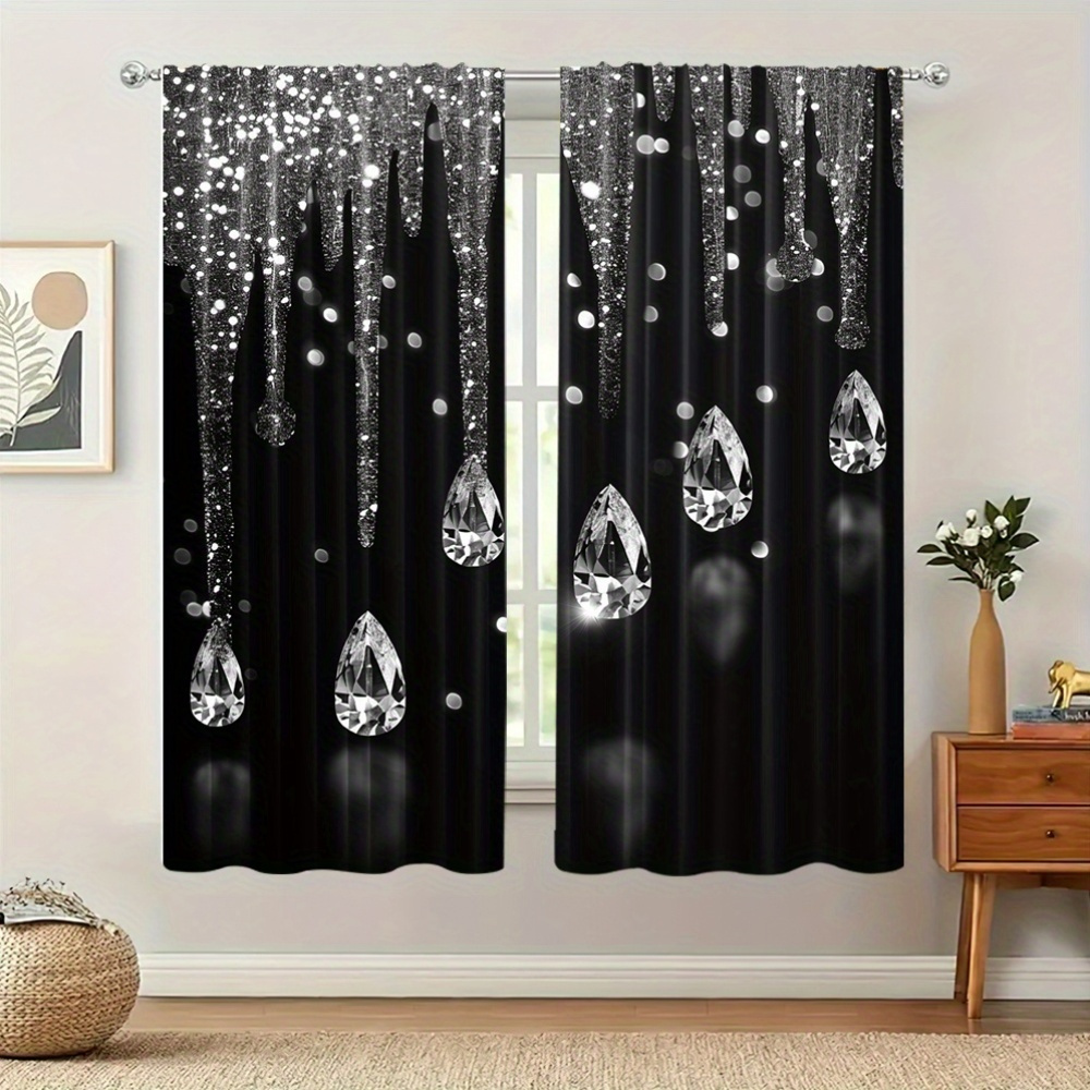 Contemporary Blackout Curtains Rod Pocket Polyester Woven - Temu