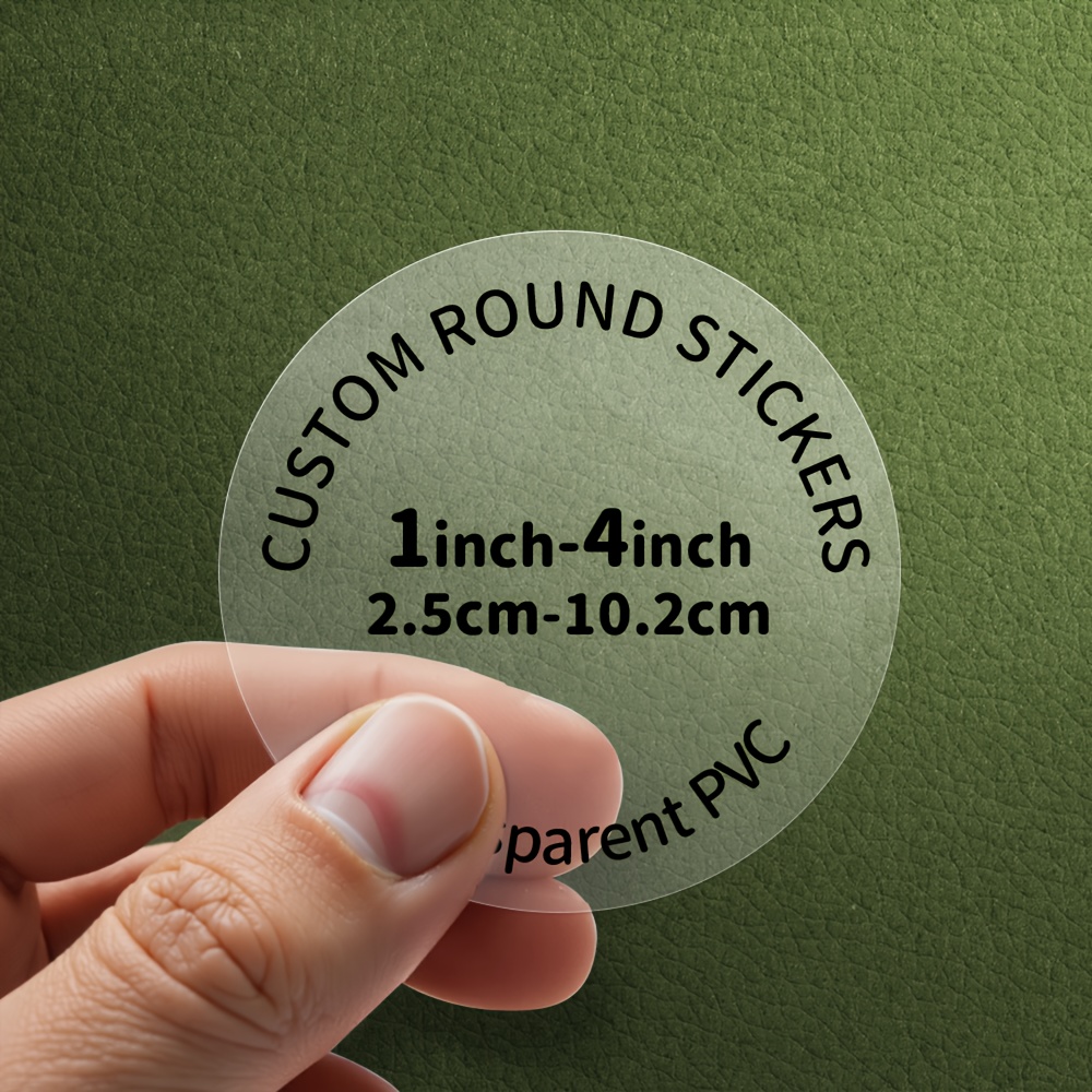 clear custom stickers sold on Temu United States